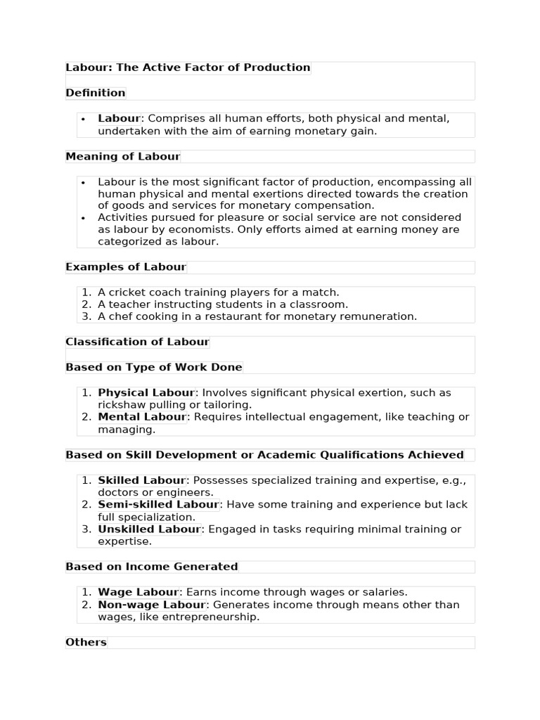 CH 3 | PDF | Labour Economics | Division Of Labour