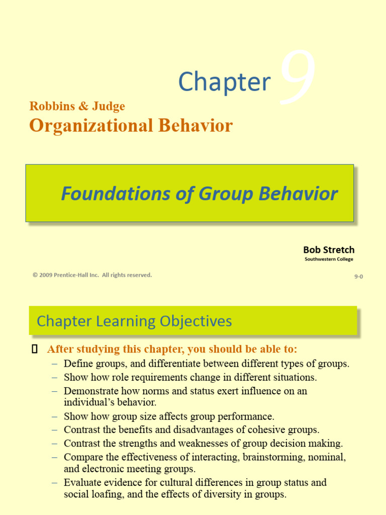 OB Week10 Chapte09 Foundations of Group Behavior.ppt | PDF | Deviance ...