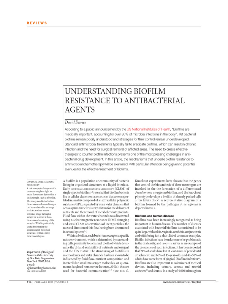 biofilm resistance | PDF | Biofilm | Bacteria