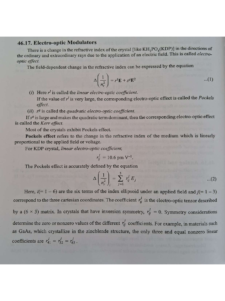 Electro Optic Modulators | PDF