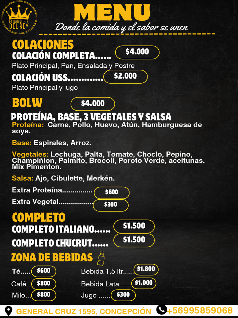 Menu El Banquete Del Rey 2024 | PDF | Cocina, comidas y vino