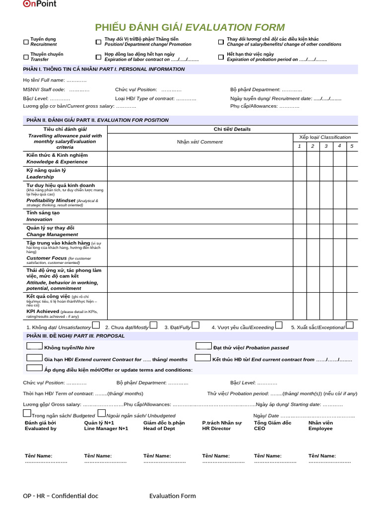 Evaluation Form | PDF
