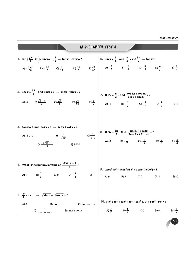 11 Trig HW3 | PDF