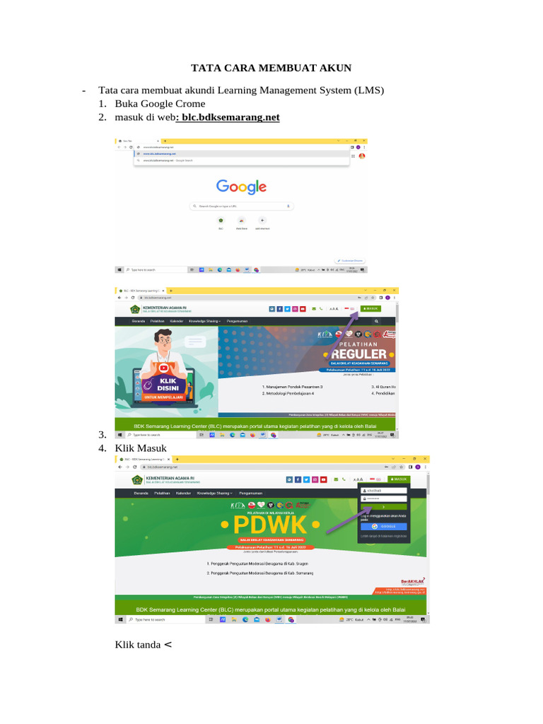 Tata Cara Membuat Akun | PDF