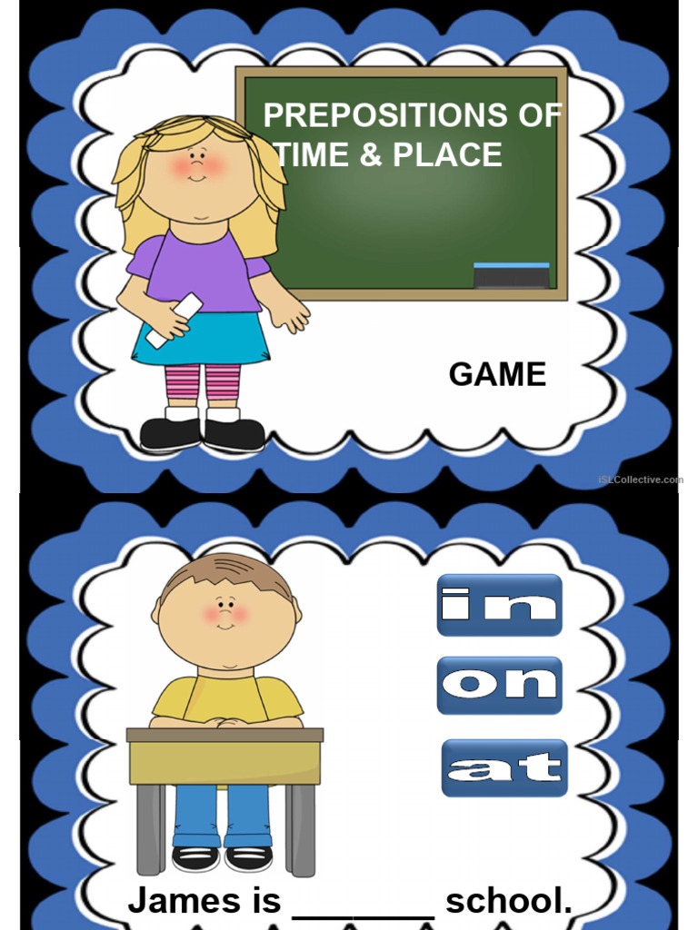 Prepositions of Time and Place - In, On & at | PDF