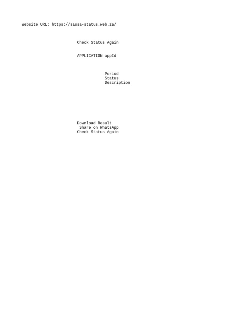 Sassa Result | PDF