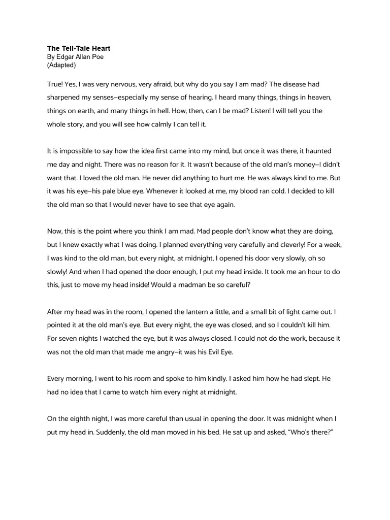The Tell-Tale Heart | PDF