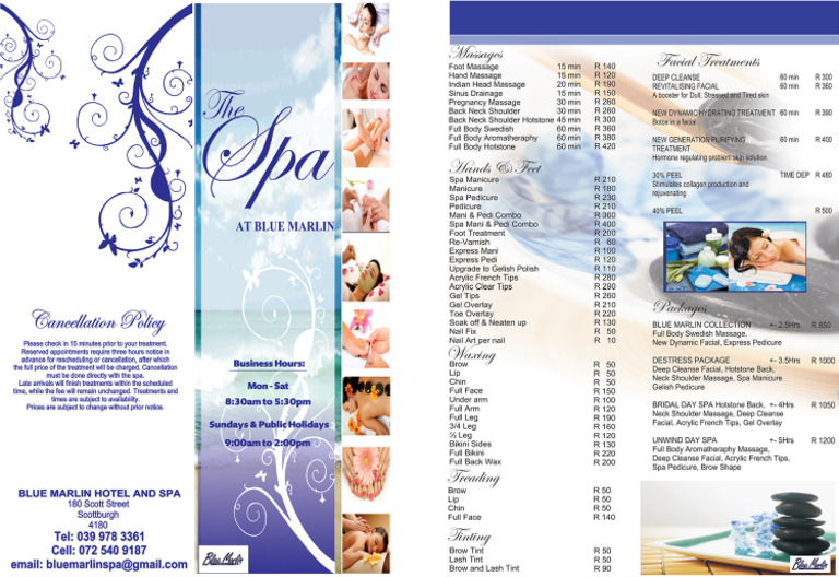 BM Spa Menu | PDF