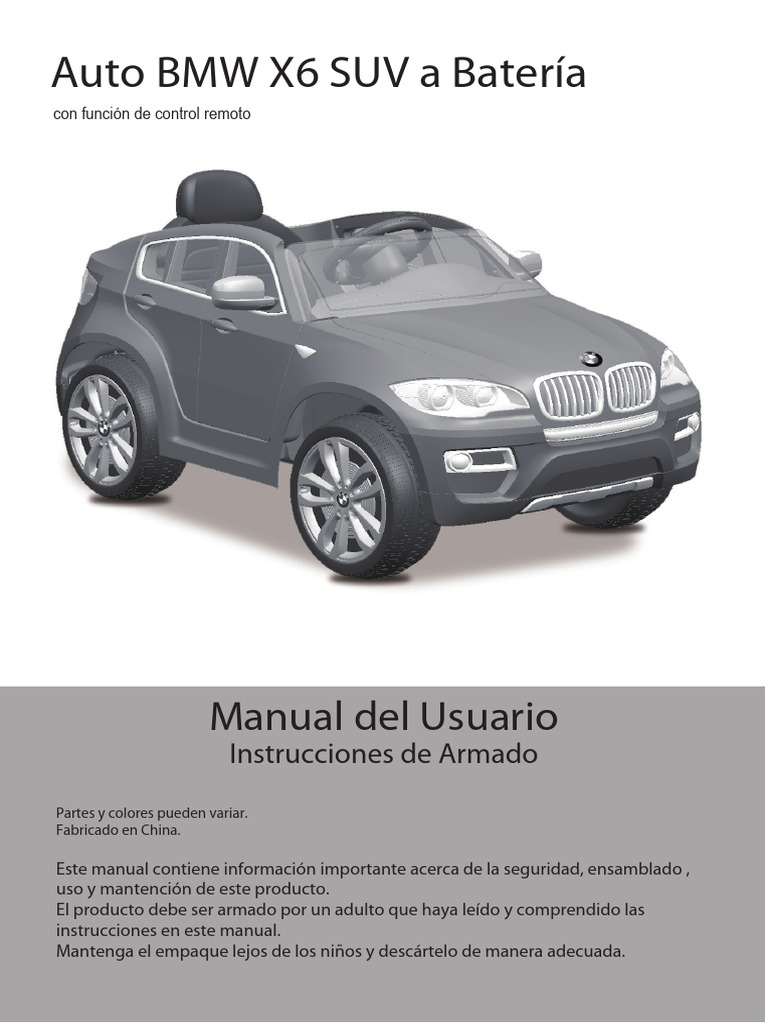 Auto A Baterias BMW x6 | PDF | Eje | Cargador de batería