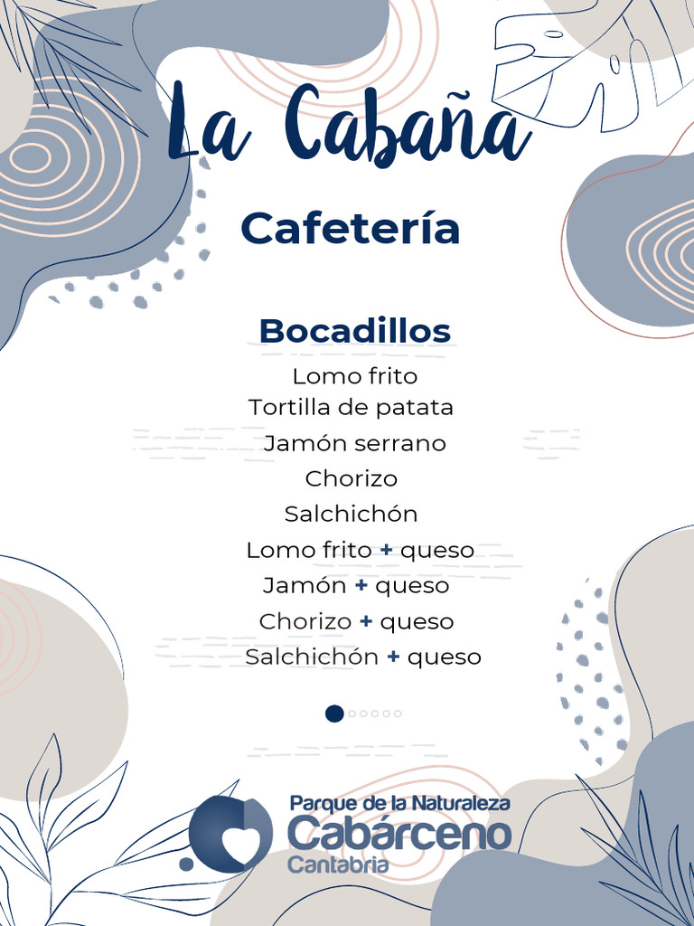 Menu Cafeteria La Cabana | PDF