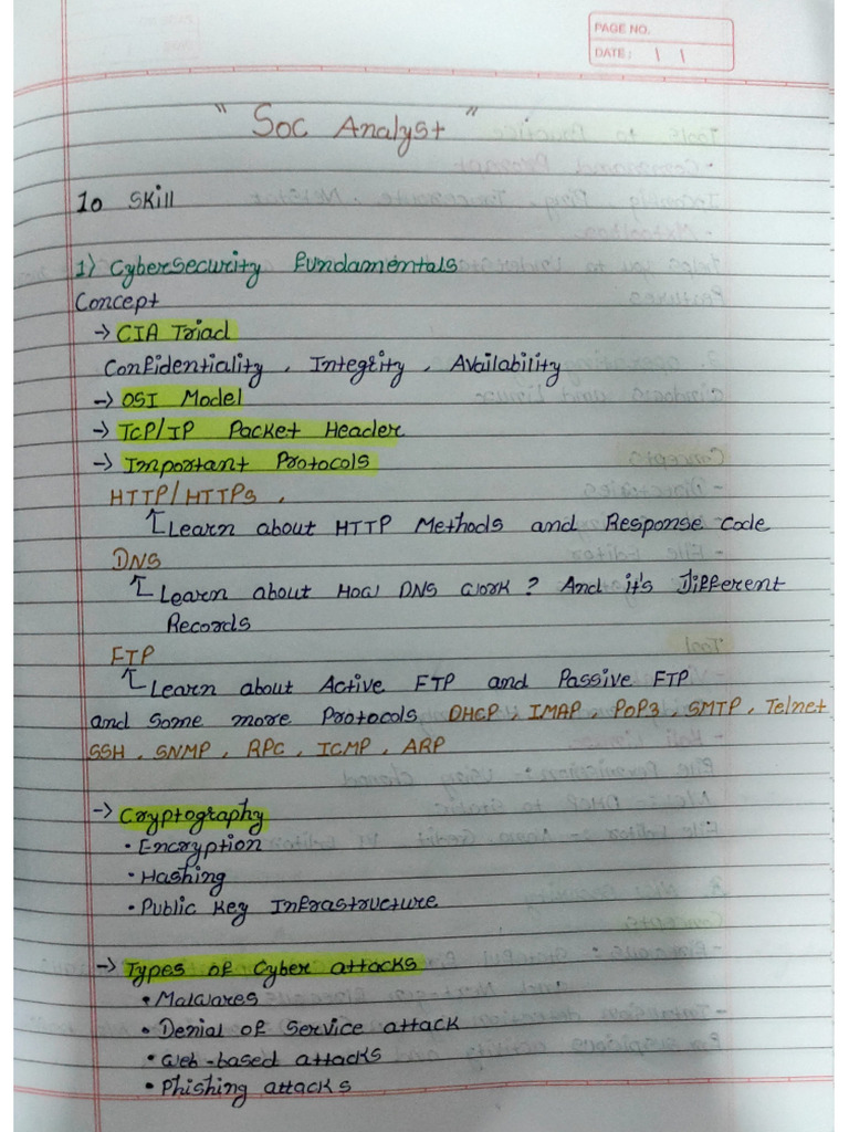 Soc Analyst Notes | PDF