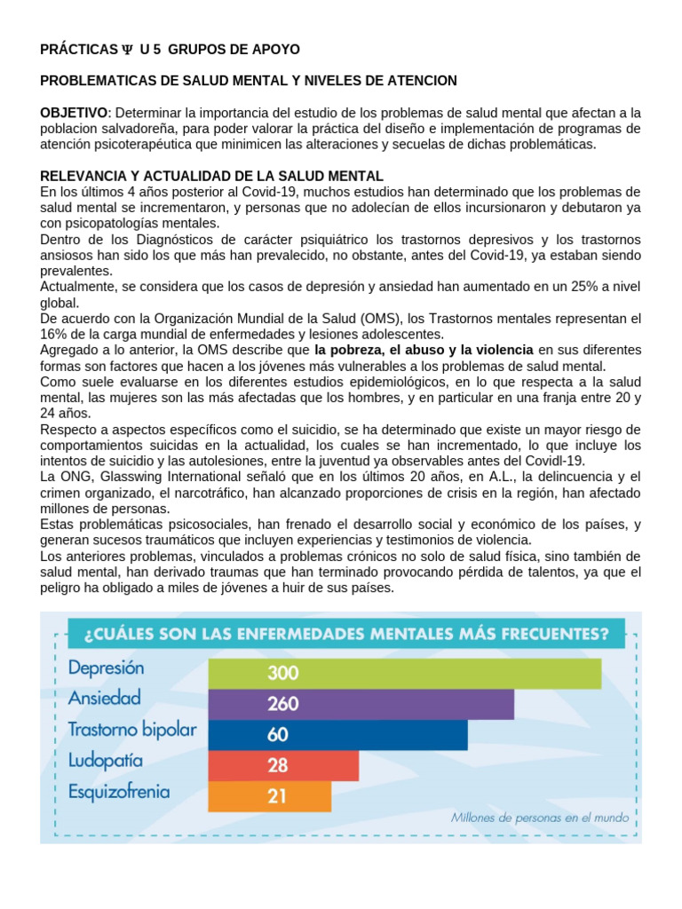 PRÁCTICAS 1. U5 Grupos de Autoayuda | PDF | Hospital | Salud mental