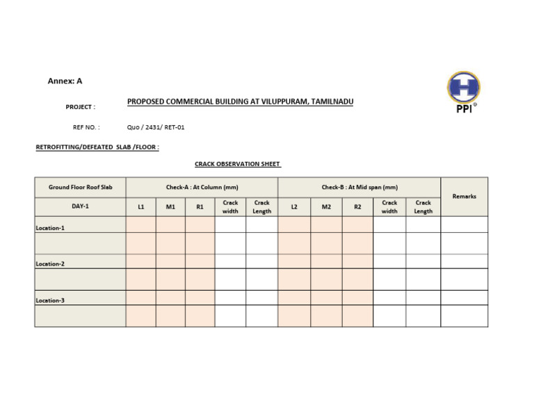 Crack Observation Report | PDF