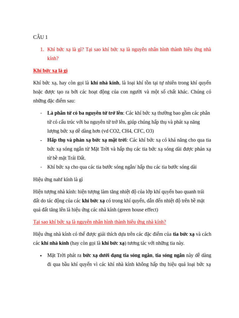 Môi trường PTBV - bài kiểm tra | PDF