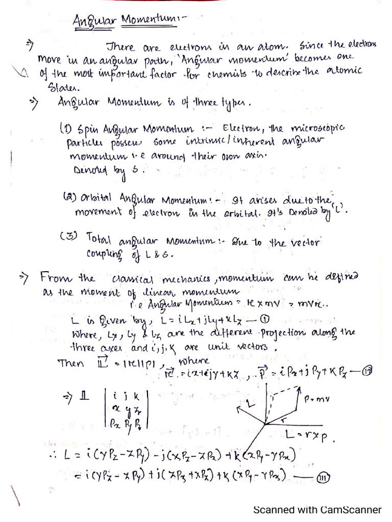 Angular Momentum Quantum | PDF