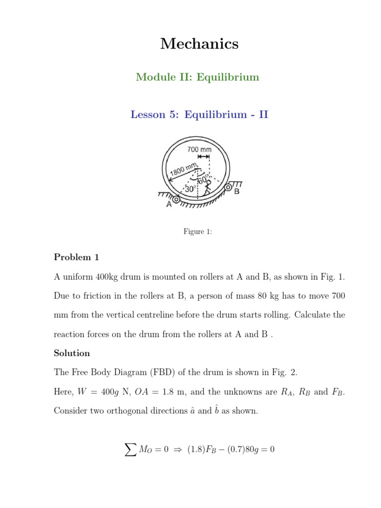 Equilibrium 2 | PDF | Equations | Classical Mechanics
