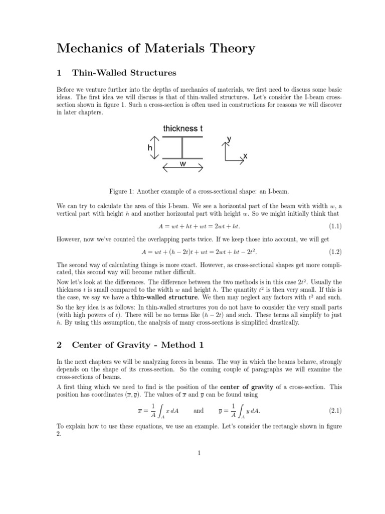 Mechanics of Materials Theory | PDF | Physics | Mechanics