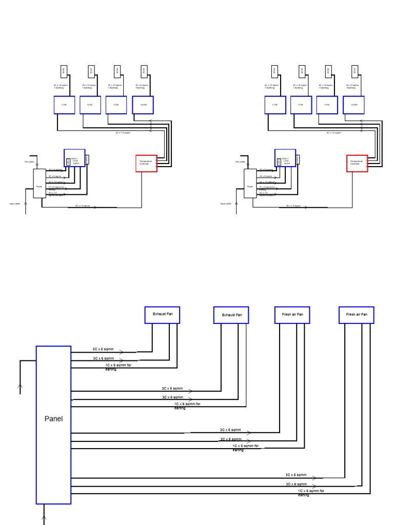 Electrical Details-Ahu&fans | PDF | Electrical Components | Wire