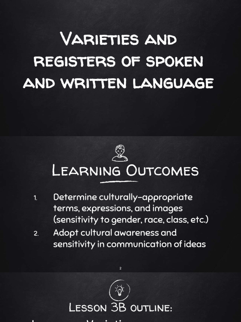 Varieties and Registers 2 | PDF | English Language | Languages