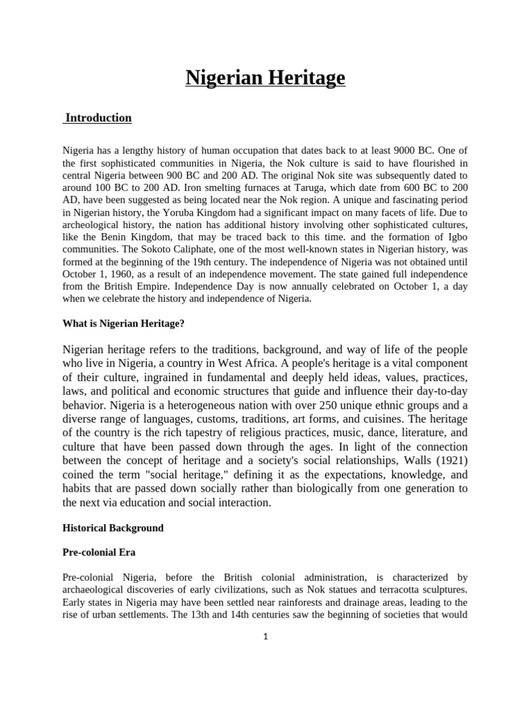 Lecture Note Nigerian Heritage | PDF | Igbo People | Marriage