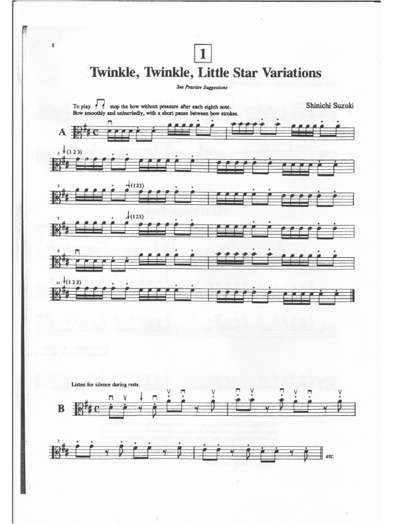 twinkle twinkle little star viola | PDF
