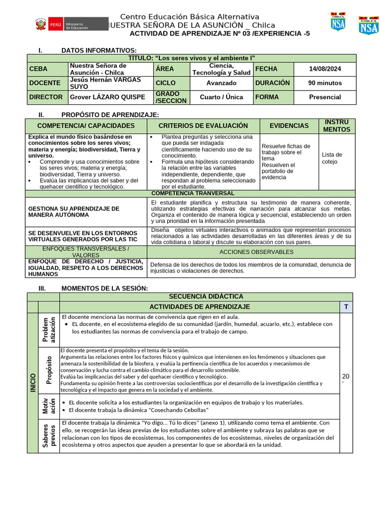 ACTIVIDAD DE APRENDIZAJE 2_CTS_EXP_08_IIIBIM | PDF | Medición | Aprendizaje ACTIVIDAD DE APRENDIZAJE 2_CTS_EXP_08_IIIBIM | PDF | Medición | Aprendizaje