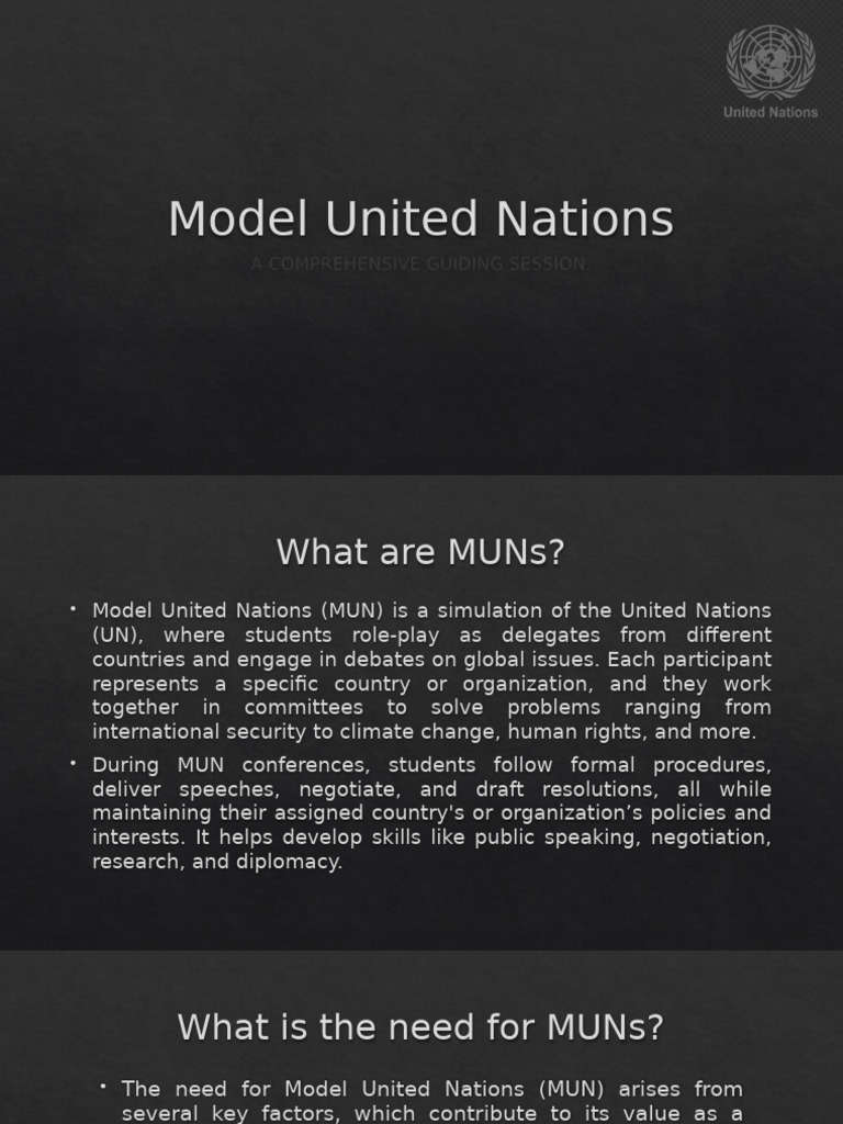 Model United Nations Guide: Procedures & Skills | PDF
