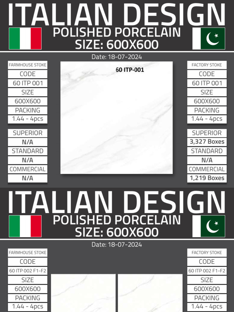 15-Stock Report Italian Design 24x24 | PDF