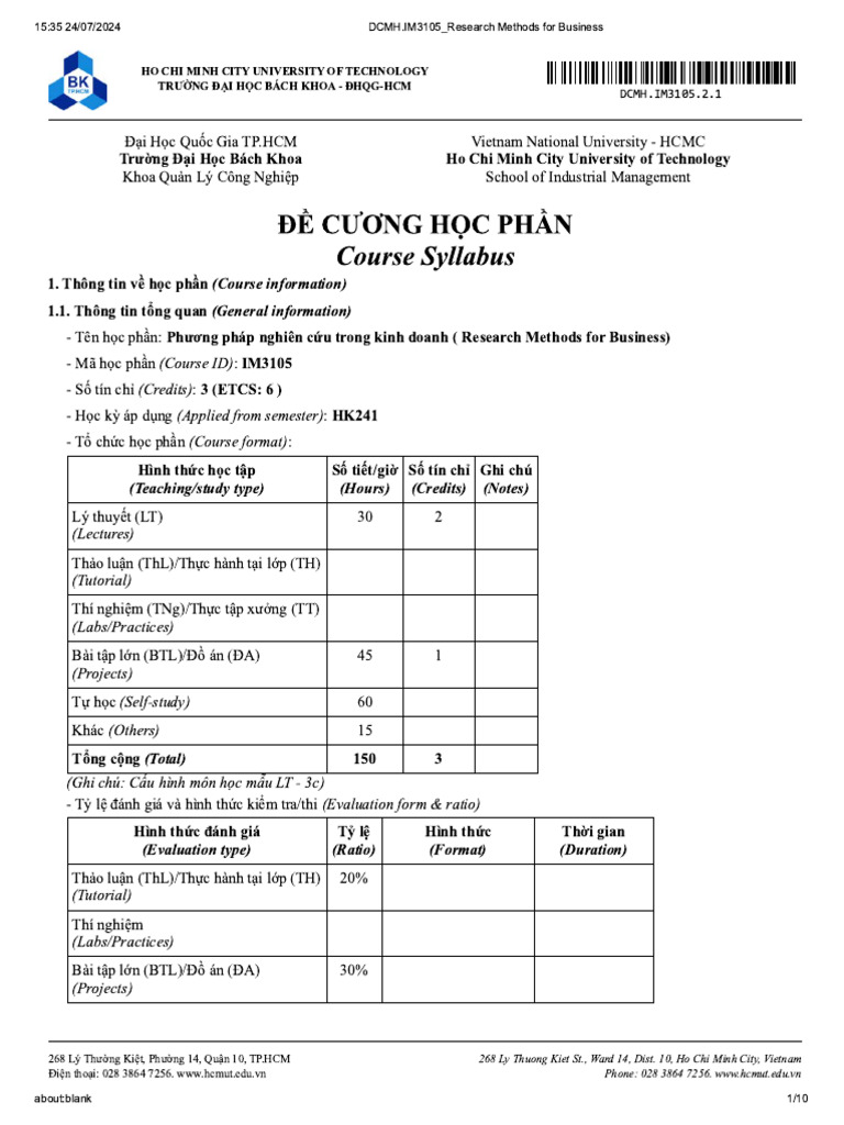 Im3105. Research Methods in Business | PDF