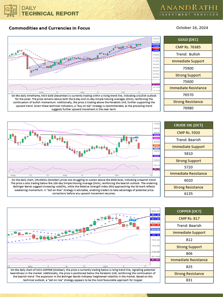 Daily Technical Report 16102024 | PDF | Economies | Securities (Finance)