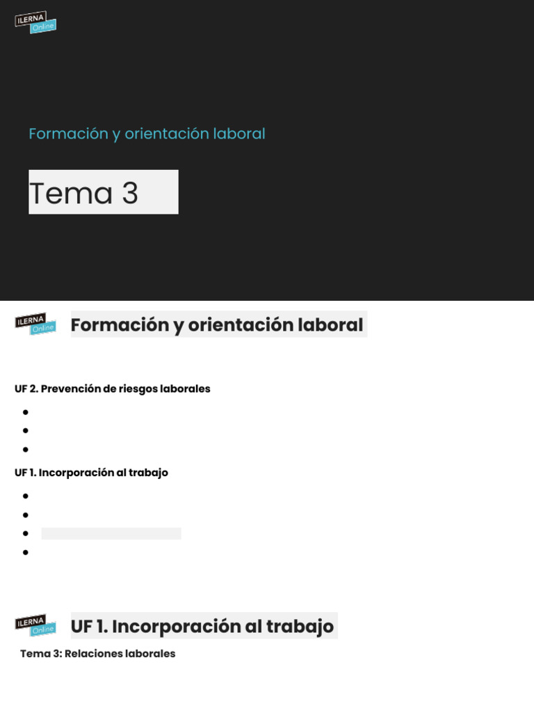 VT 8 Fol Tema 3. 1º Parte | PDF | Derecho laboral | Tiempo de trabajo