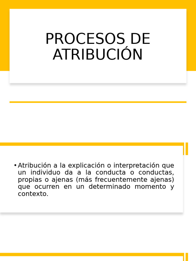 Procesos de Atribución | PDF | Comportamiento | Motivación