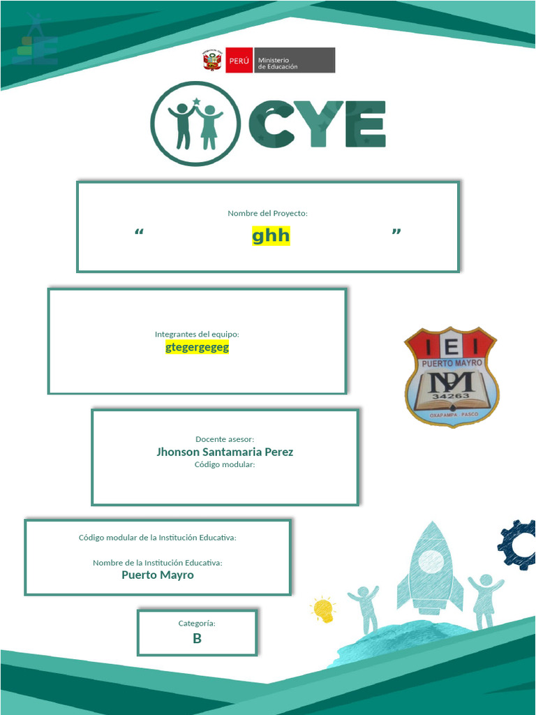PORTAFOLIO CREA Y EMPRENDE MAYRO 3 Tercero Etapa Preparacion | PDF ...