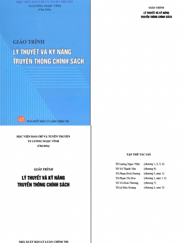 Giao Trinh Ky Nang Truyen Thong Chinh Sach | PDF