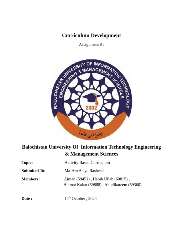 Curriculum Assignment | PDF | Learning | Teachers