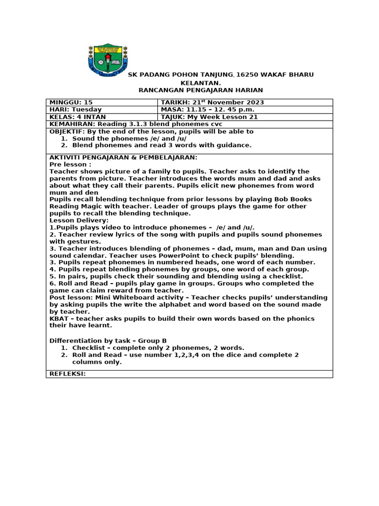 Lesson Plan Ri 2 | PDF