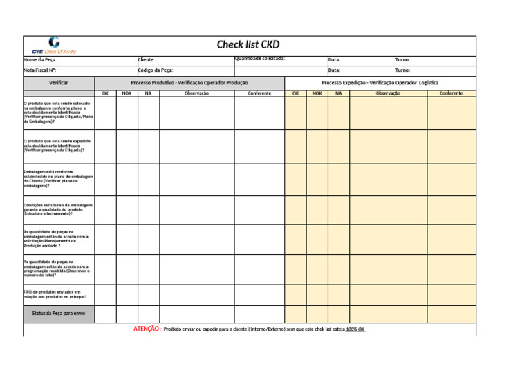 Checklist CKD | PDF