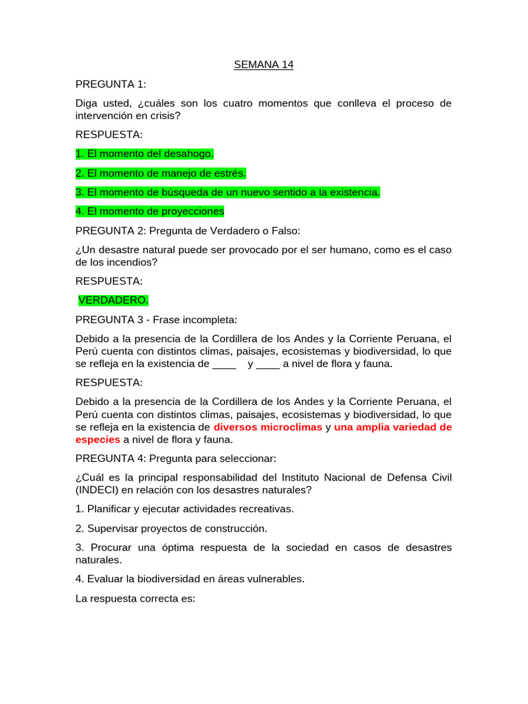 Preguntas de La Semana 14 y La Semana 15 | PDF