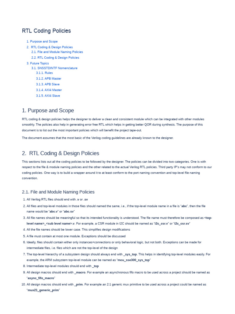 Rtl Coding Guidelines Pdf Computer Programming Computing 5404