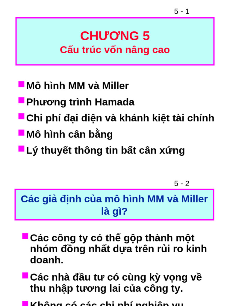 Chapter 5 - Advanced Capital Structure | PDF