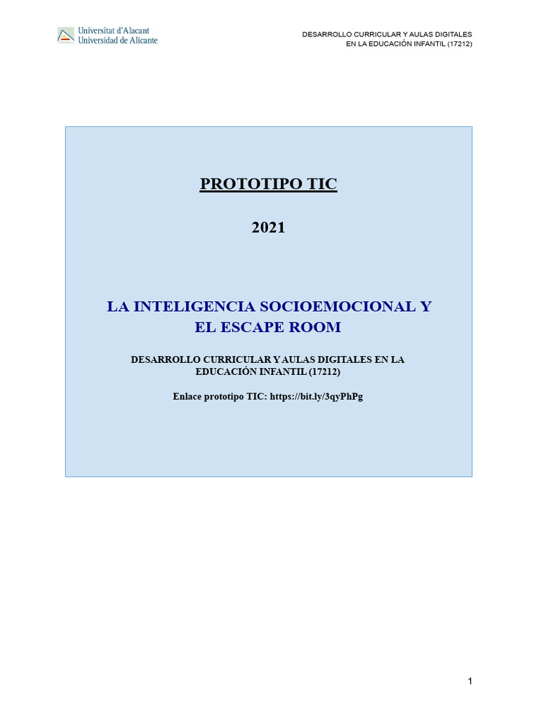 La Inteligencia Socioemocional y El Escape Room | PDF | Las emociones ...