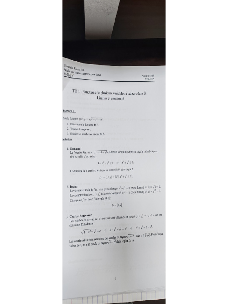 Corr Td1 Analyse 3 | PDF