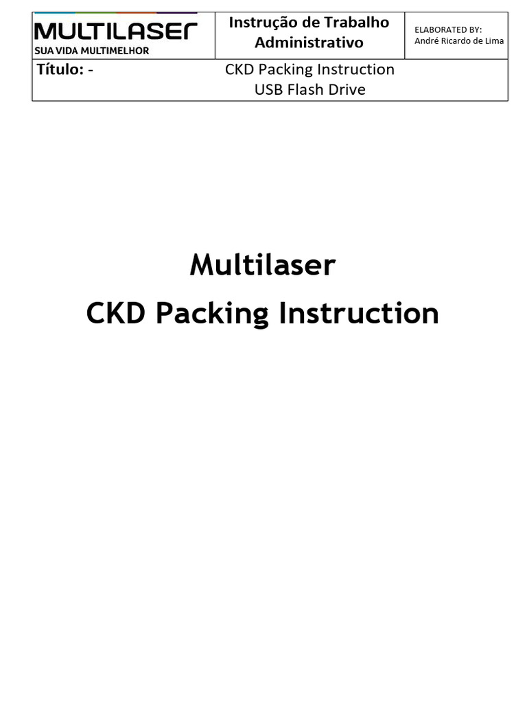 CKD Packing Instruction - USB FLASH DRIVE Rev.00 | PDF | Electrostatic ...