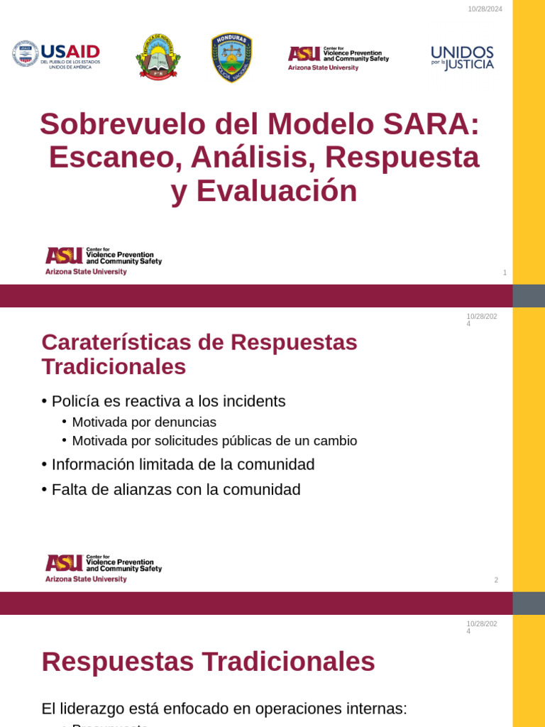 Modelo SARA en Estrategias Policiales | PDF | Evaluación | Policía