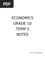 Possible Essays Economics Grade 10 | PDF | Business Cycle | Recession
