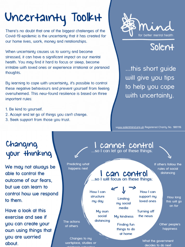 Coping With Uncertainty - Toolkit | PDF | Thought | Anxiety