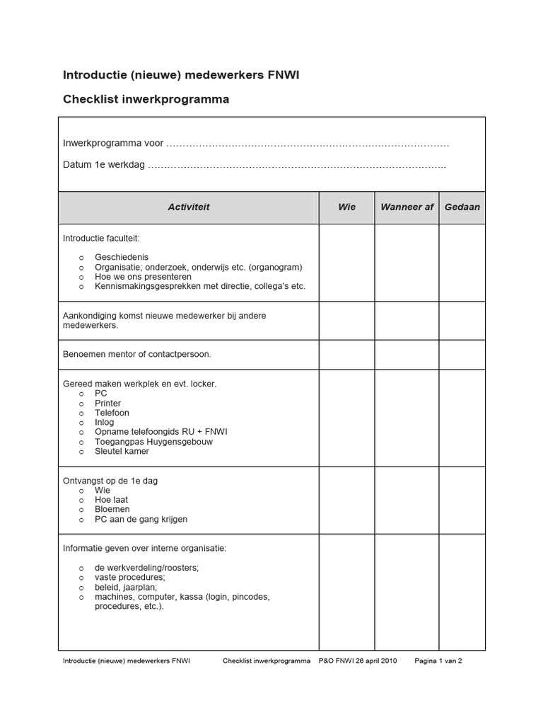 In Werk Program Ma | PDF