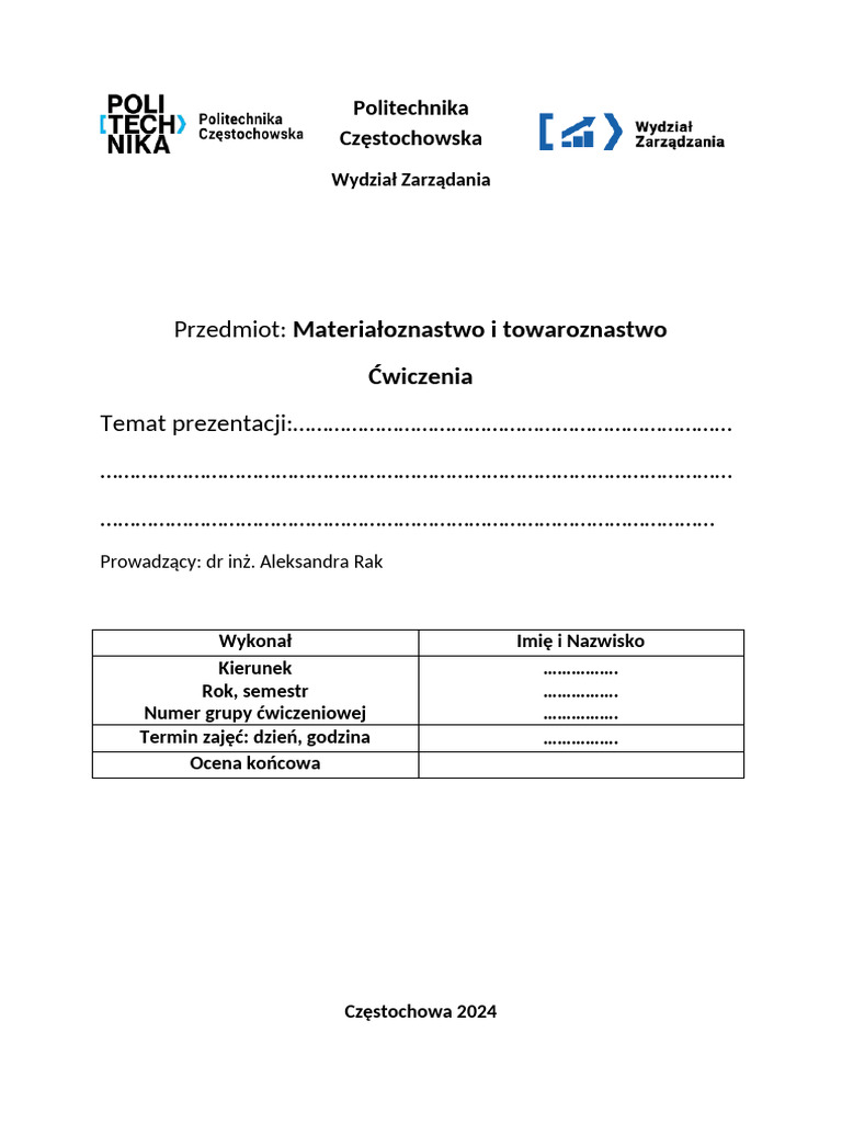Formatka | PDF