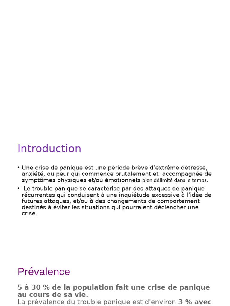 Crises de panique : symptômes et solutions | PDF | Attaque de panique ...