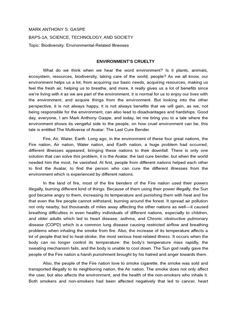Environmental Illnesses and Biodiversity | PDF | Tobacco Smoking ...